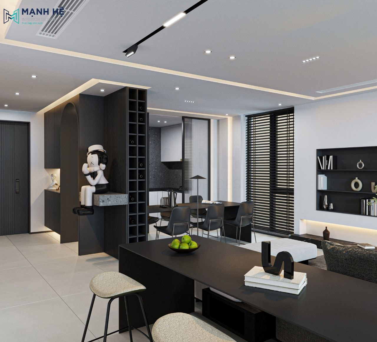 Thiết kế nội thất chung cư The Krista - 141m2 - 3 PN