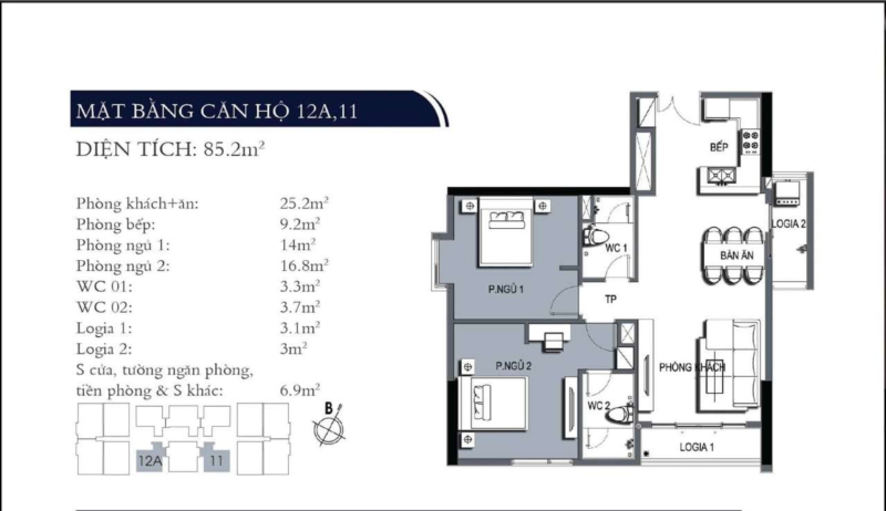 [TOP 25] Mẫu thiết kế nội thất chung cư 85m2 đẹp sang trọng