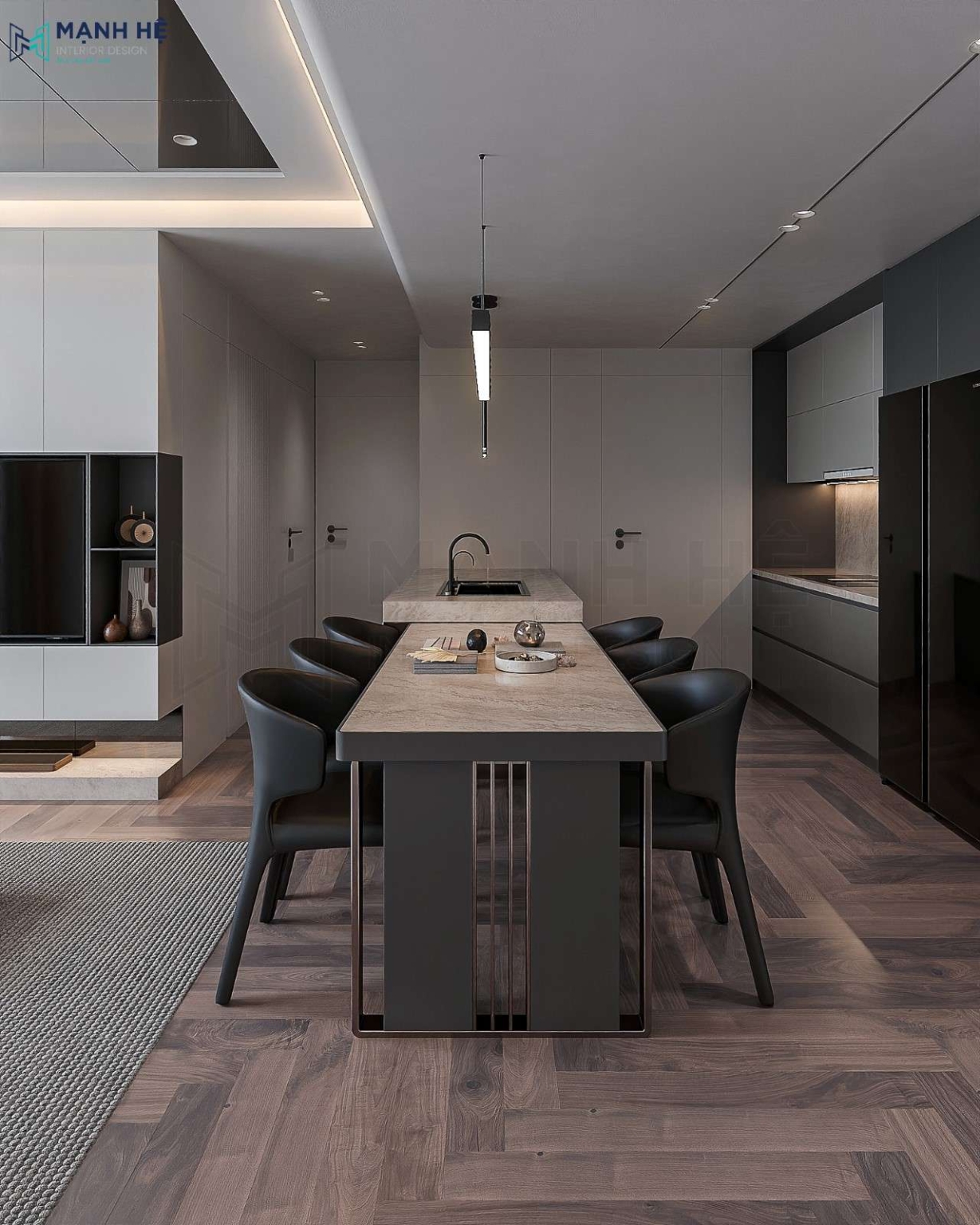 Thiết kế căn hộ Lumiere Boulevard 98m2 - 3PN - Type2 đẹp