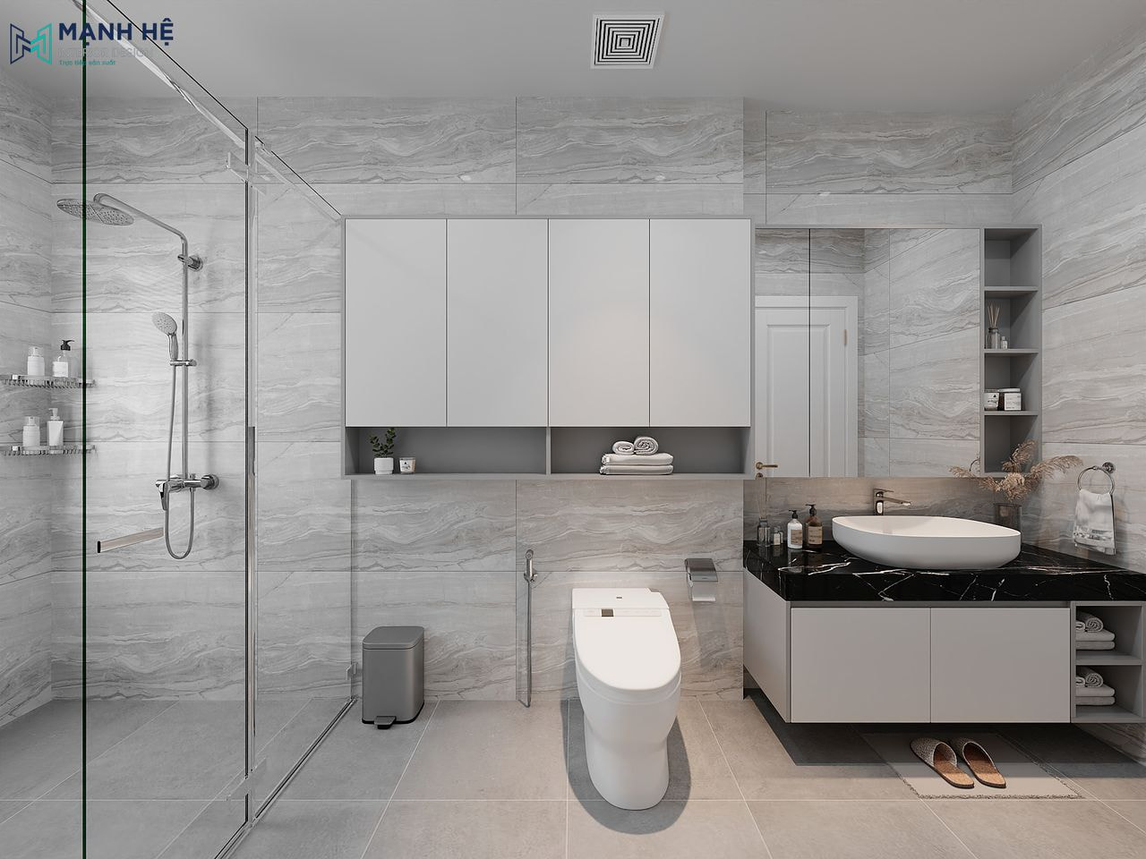 Thiết kế nội thất nhà phố Bình Dương - Anh H - 3 tầng